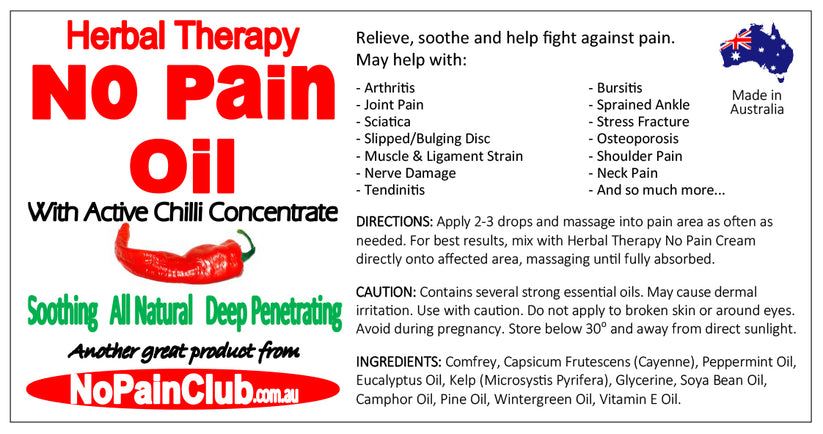 Herbal Therapy No Pain Cream and Herbal Therapy No Pain Oil Pack – No ...